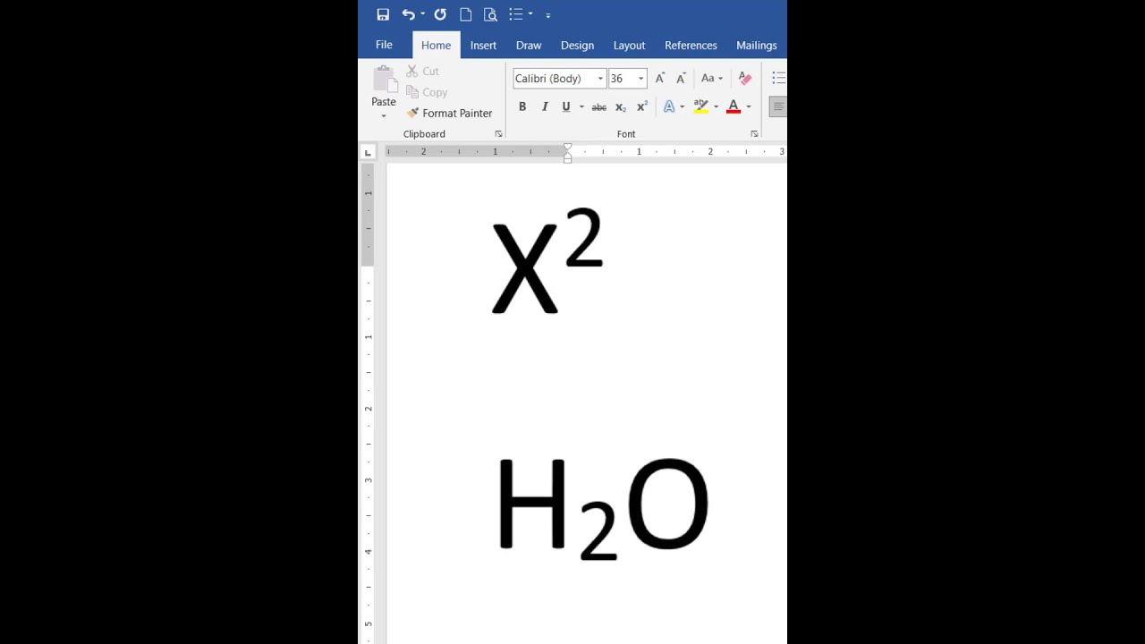 Cara Membuat Pangkat Kuadrat Atas & Bawah Microsoft Word - YouTube