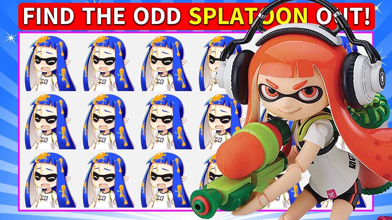 Splatoon Quiz Find the Odd One Out | Spot the Difference Splatoon Puzzles - YouTube