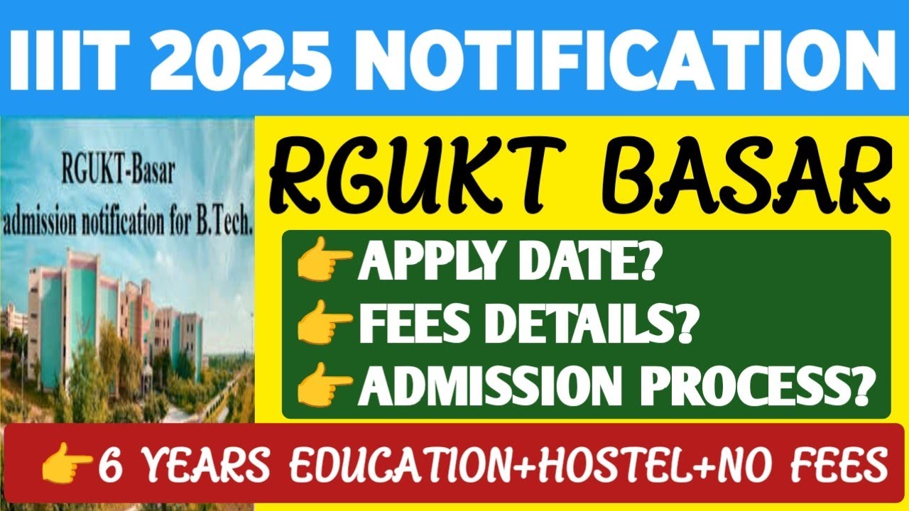 iiit Basar 2025 Notification@StudentUpdates247 - YouTube