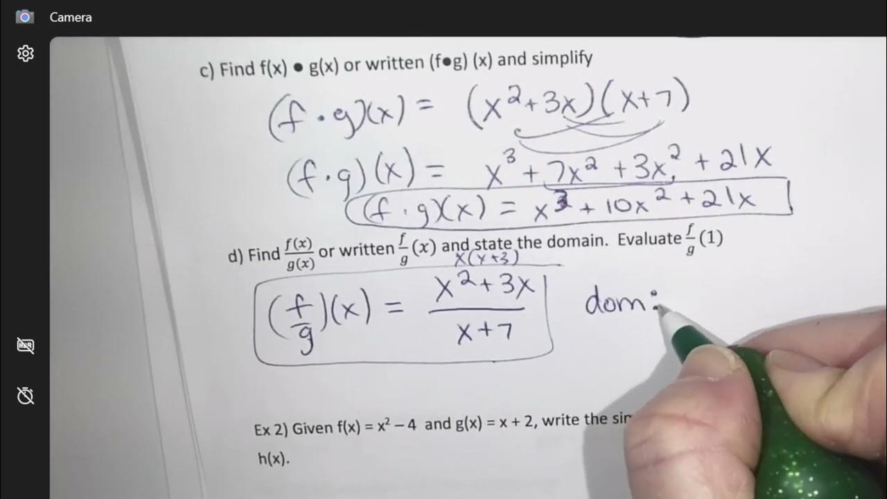 operations on functions two - YouTube