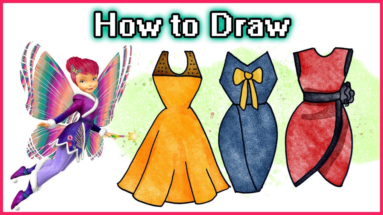 Learn to Draw Simple Dresses | Easy Drawings for Beginners - YouTube