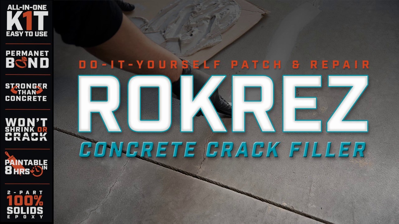 RokRez Concrete Crack Filler - How-To - YouTube