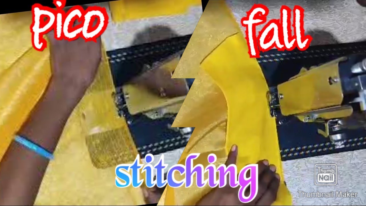 @Manayoutubestitching412 saree Pico and fall stitching in telugu pico ...