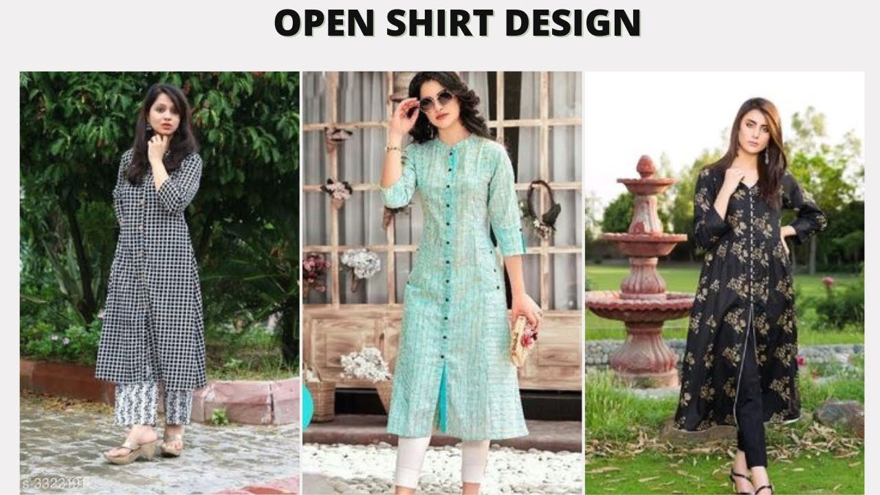 Open shirt design|New front open double shirt design 2023 - YouTube