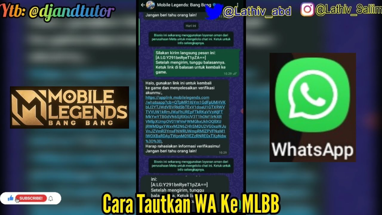 CARA MENGHUBUNGKAN AKUN WA KE MLBB || Cara Tautkan whatsapp ke Mobile ...