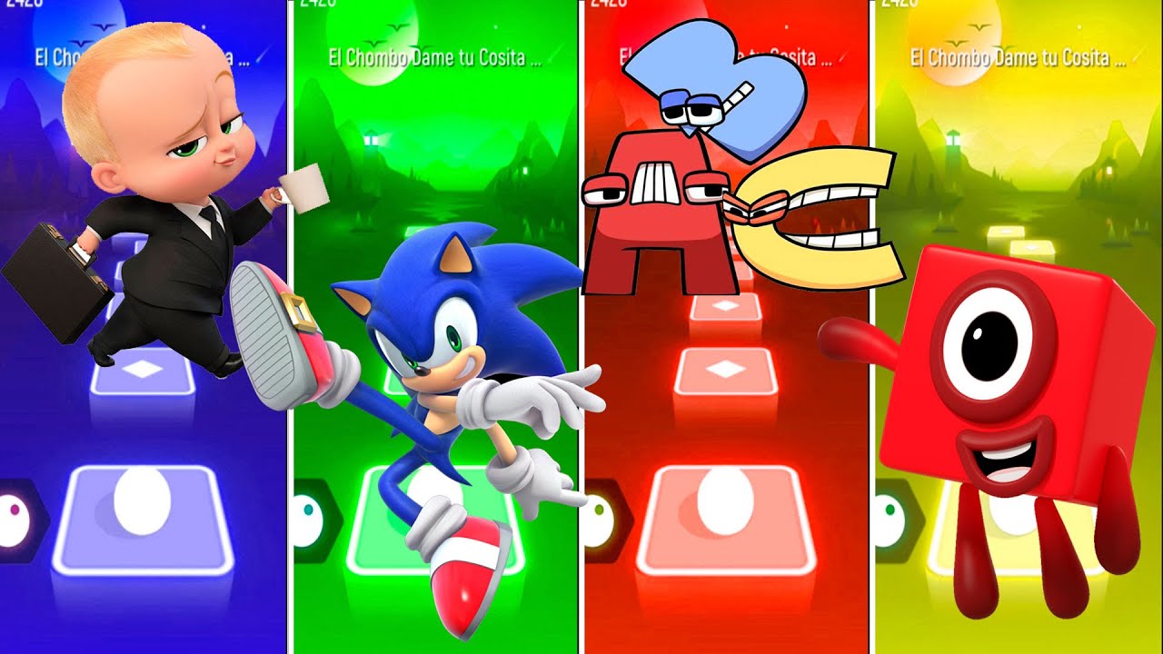 Baby Boss Sonic Alphabet Lore Numberblocks Tiles Hop EDN Rush - YouTube