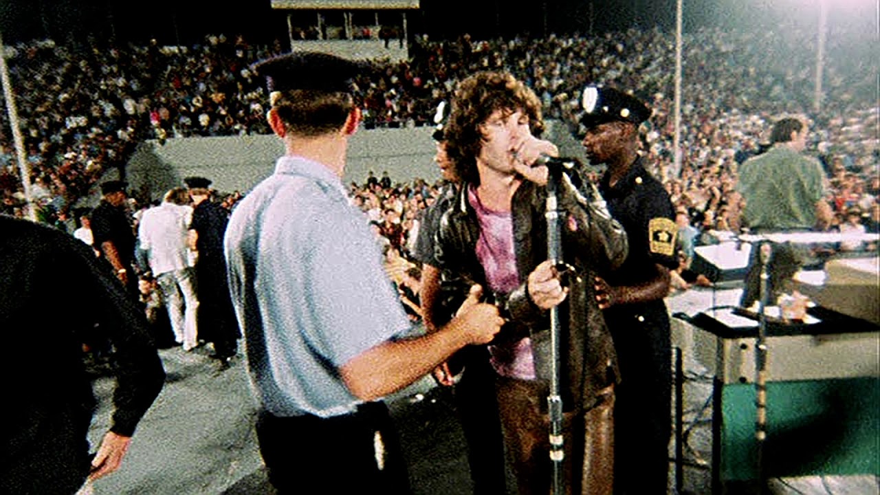 Jim Morrison Shocks Crowd at Singer Bowl in New York 1968 - YouTube