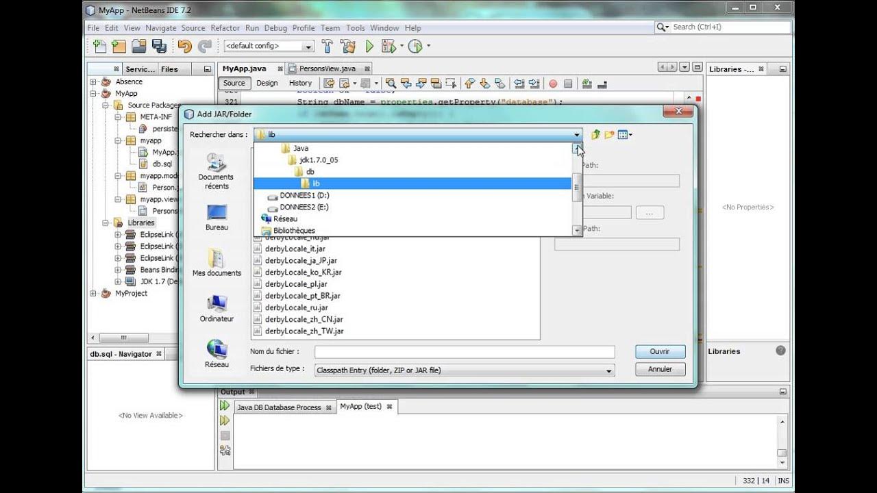 JAVA MDI APPLICATION AVEC BASE DE DONNEES INTEGREE _AZ PART3 - YouTube