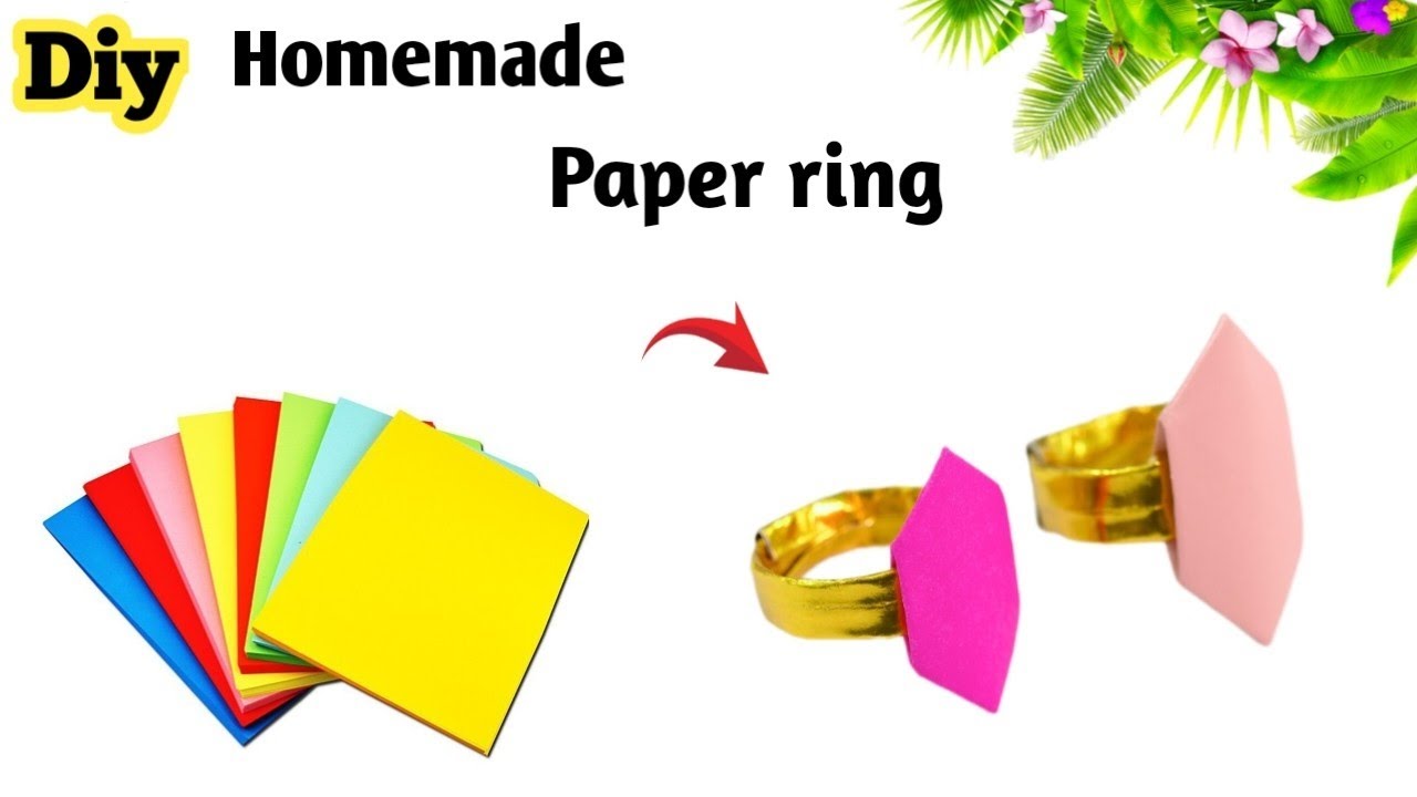 How to make paper ring 🥰😍/diy homemade paper/how to make paper ring at ...