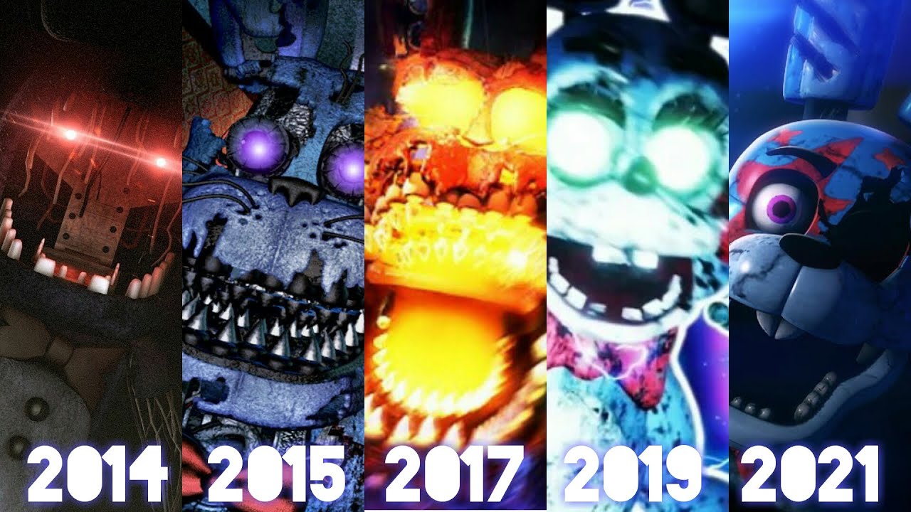 Evolution of Bonnie in FNAF (2014-2021) - YouTube
