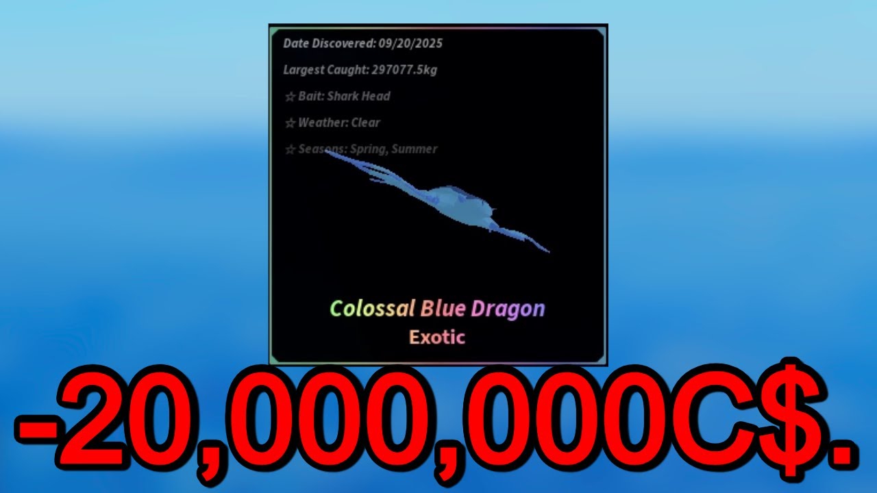 appraising the colossal blue dragon was pain. (fisch) - YouTube
