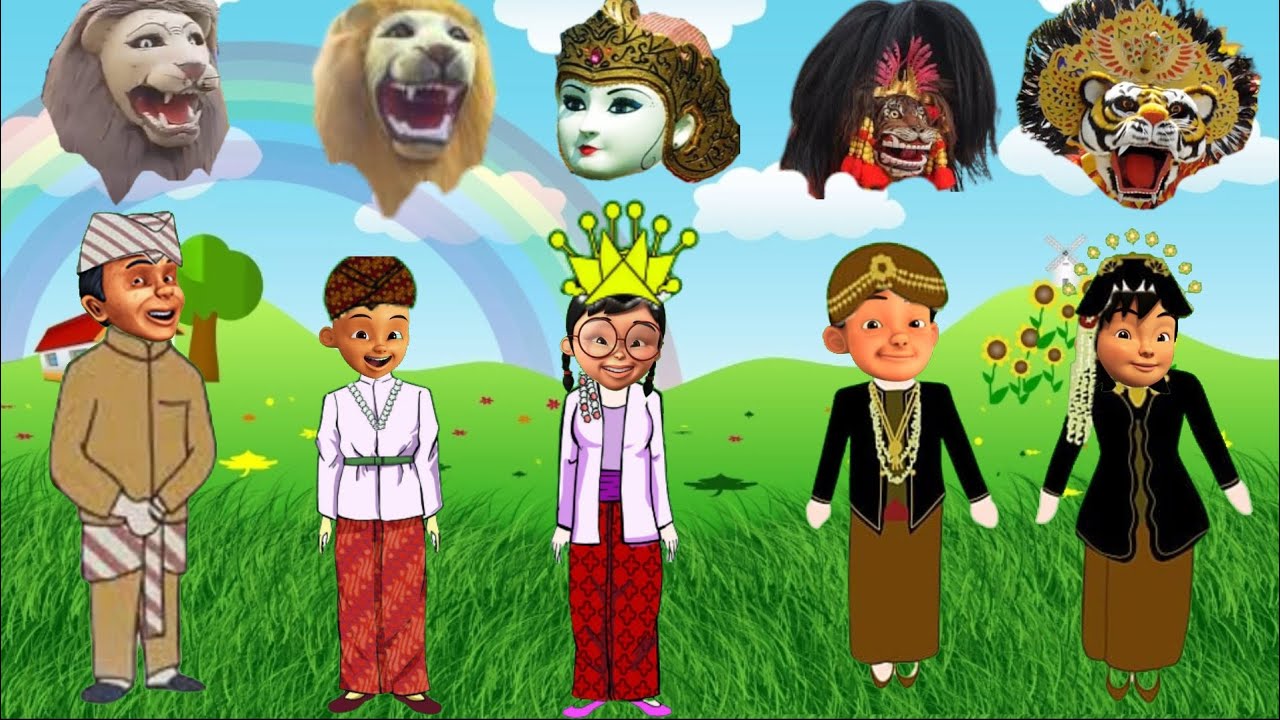 SERU..UPIN IPIN TERBARU BERMAIN BARONGAN DEMAK DAN SINGA SINGAAN - YouTube