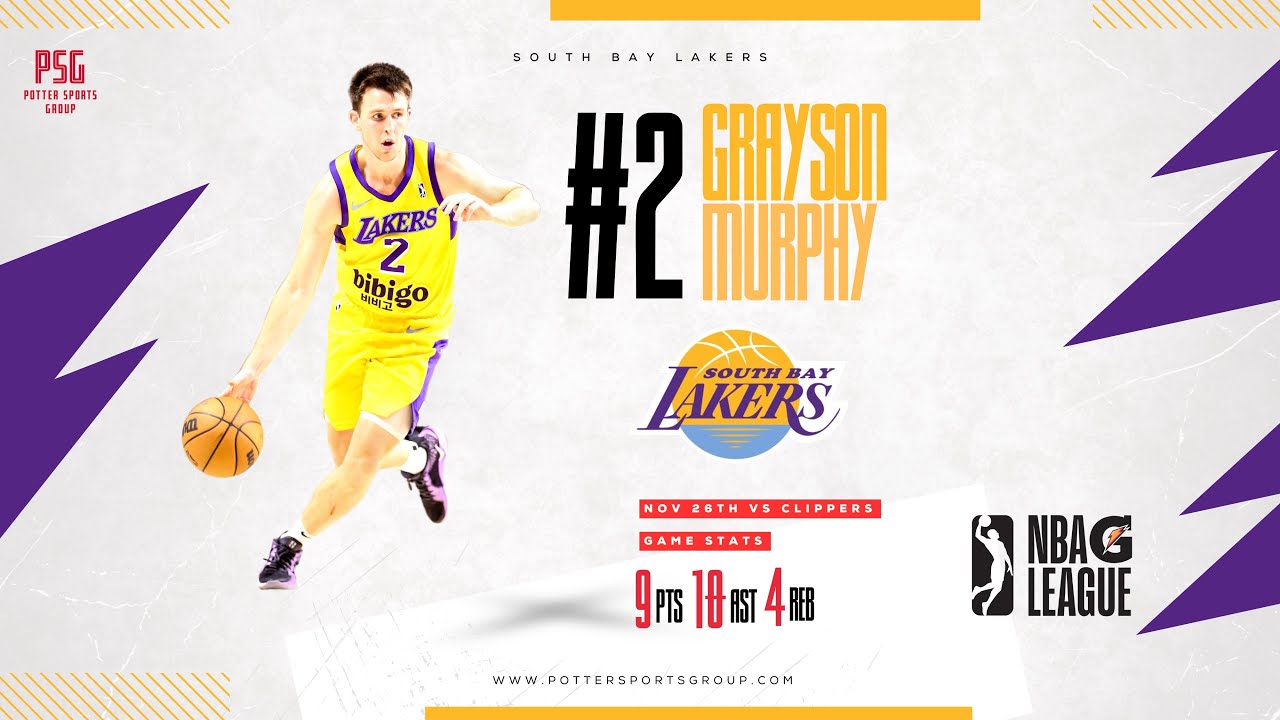 Grayson Murphy drops 10 assists in a South Bay Lakers win! - YouTube