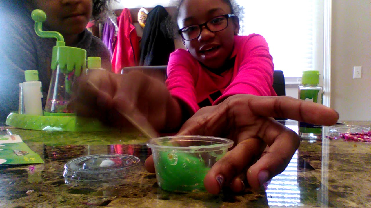 Part 1 on Nickelodeon slime kit - YouTube