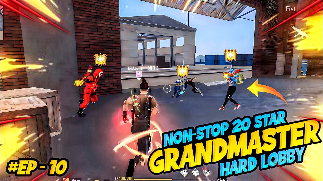 Non-Stop 20Star Push Grandmaster😨Hard Lobby | Cs Rank Grandmaster Push ...