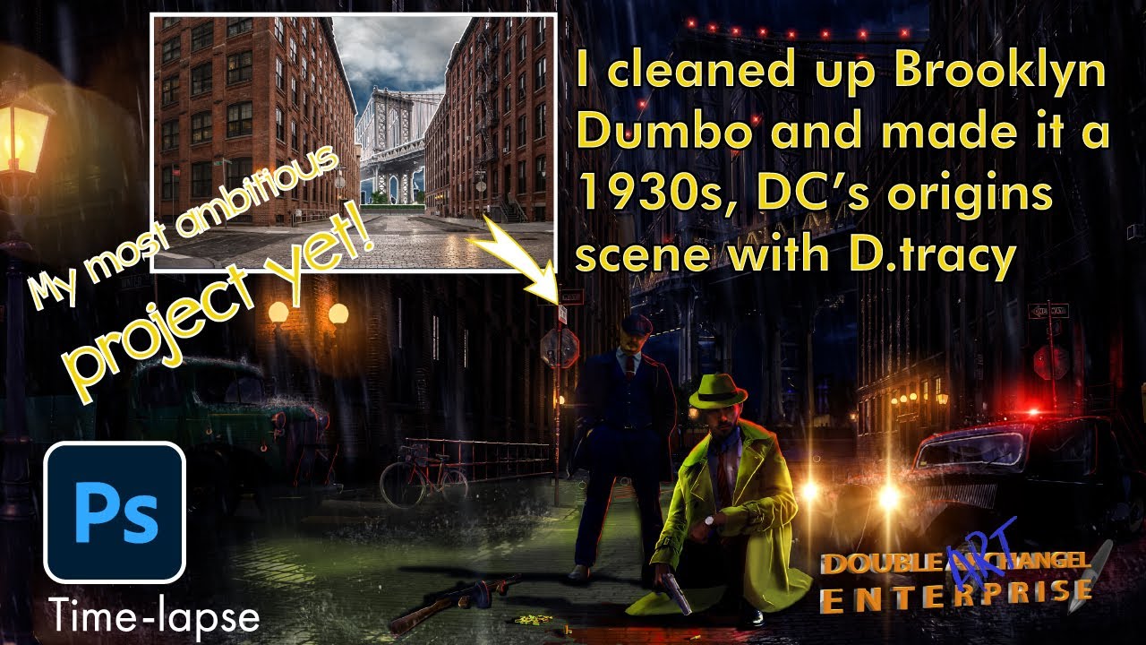 speed Art of - modern Dumbo Brooklyn turned into an origins 1930s scene ...