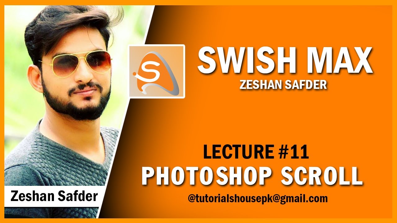 How To Make Swish Max Scroll In Adobe Photo Shop | Lecture #11 | Zeshan ...