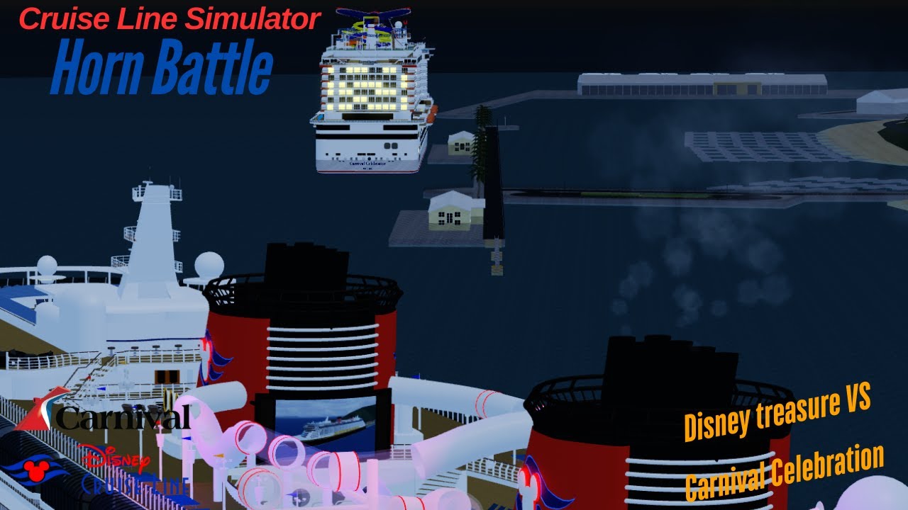 || Carnival Celebration Vs Disney Treasure Horn Battle! (Cruise Line ...
