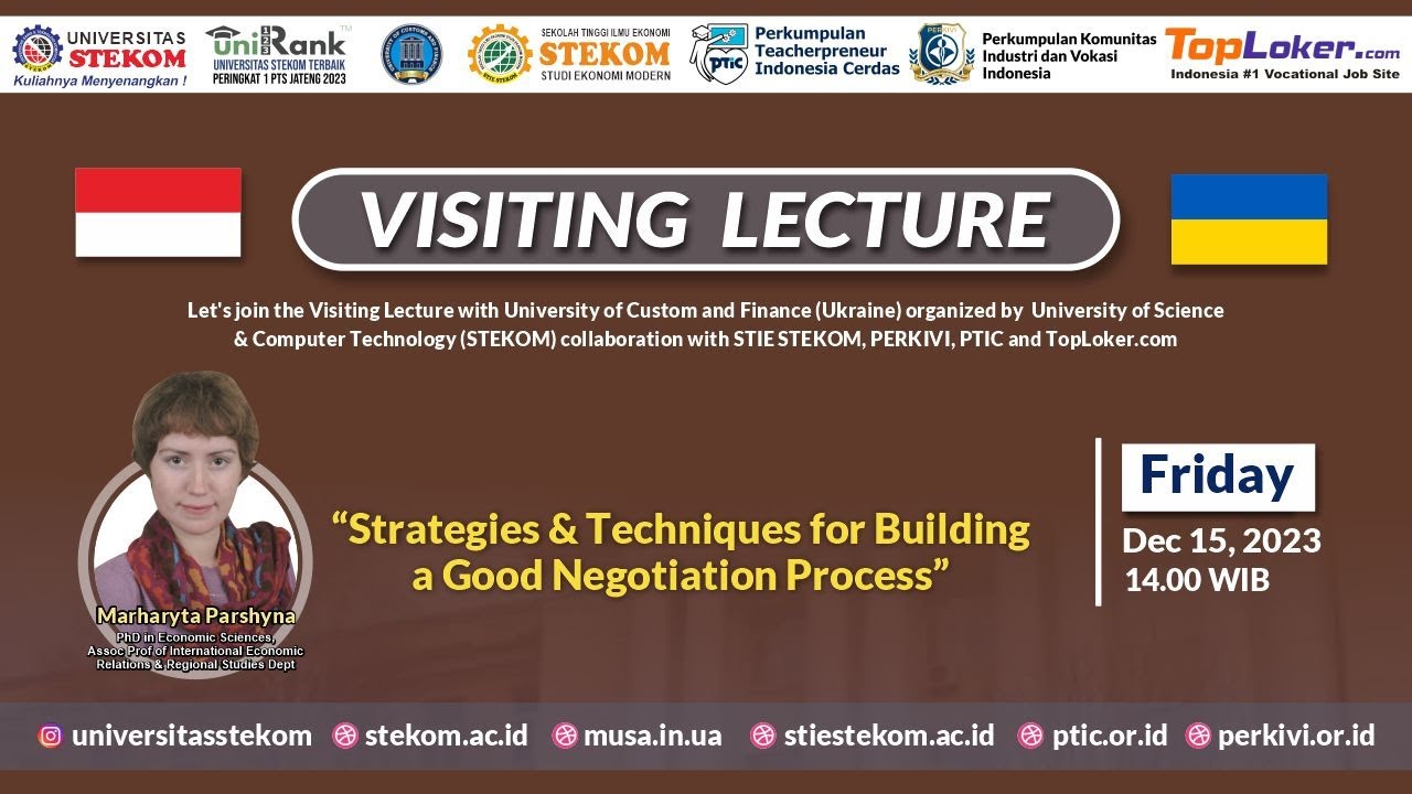 Visiting Lecture program organized by the Faculty of the UC F (Ukraine ...