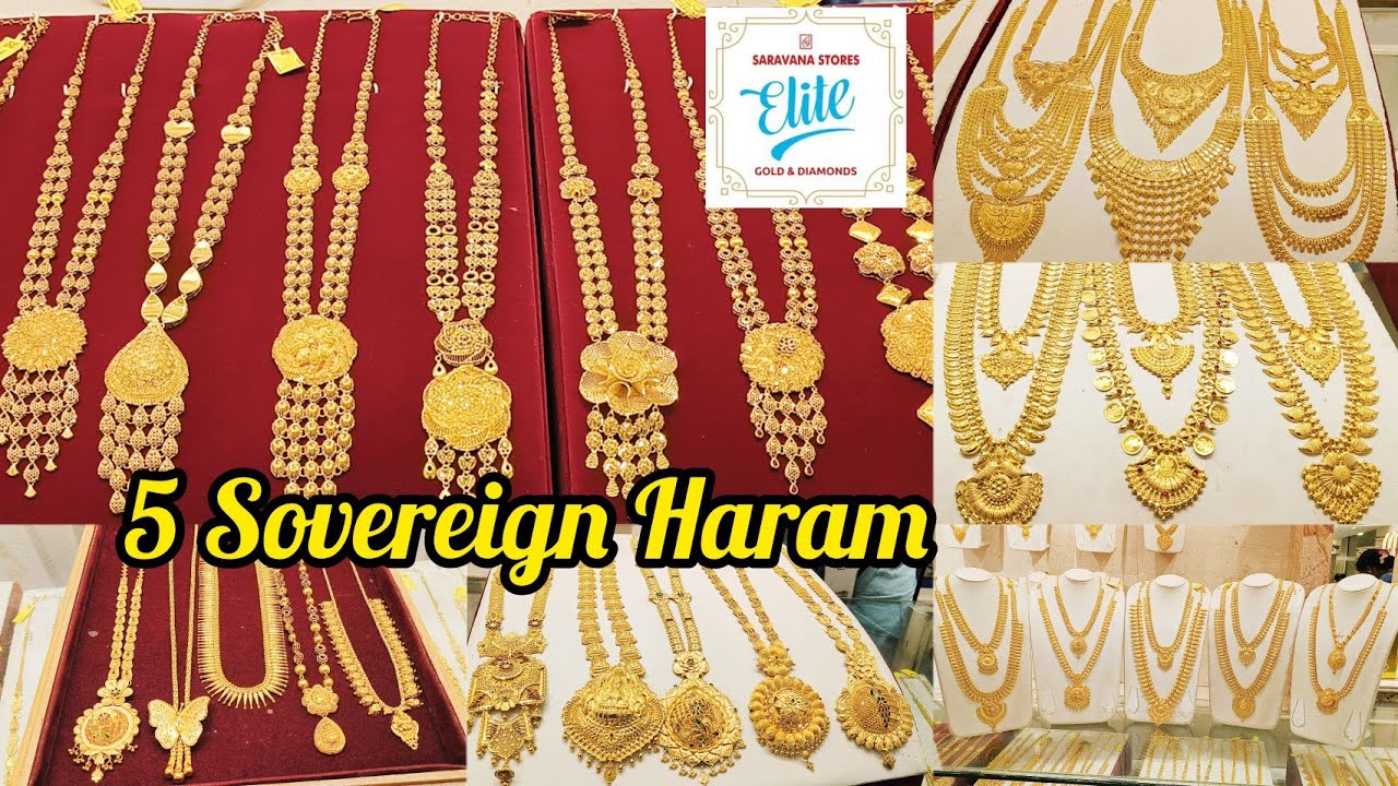 Saravana Elite gold wedding Haram Latest design Kerala Bombay Turkey ...