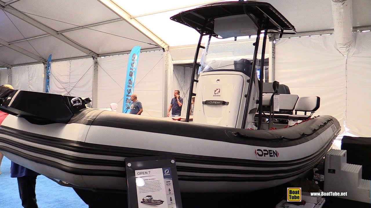 2020 Zodiac Open 7 Inflatable Boat - Walkaround - 2020 Miami Boat Show ...
