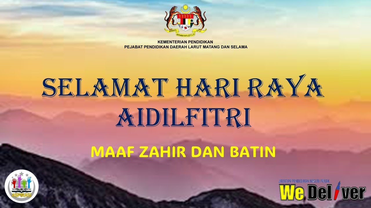 LAGU SELAMAT HARI RAYA (SALOMA) DAN UCAPAN RAYA DARI WARGA PPD LARUT ...