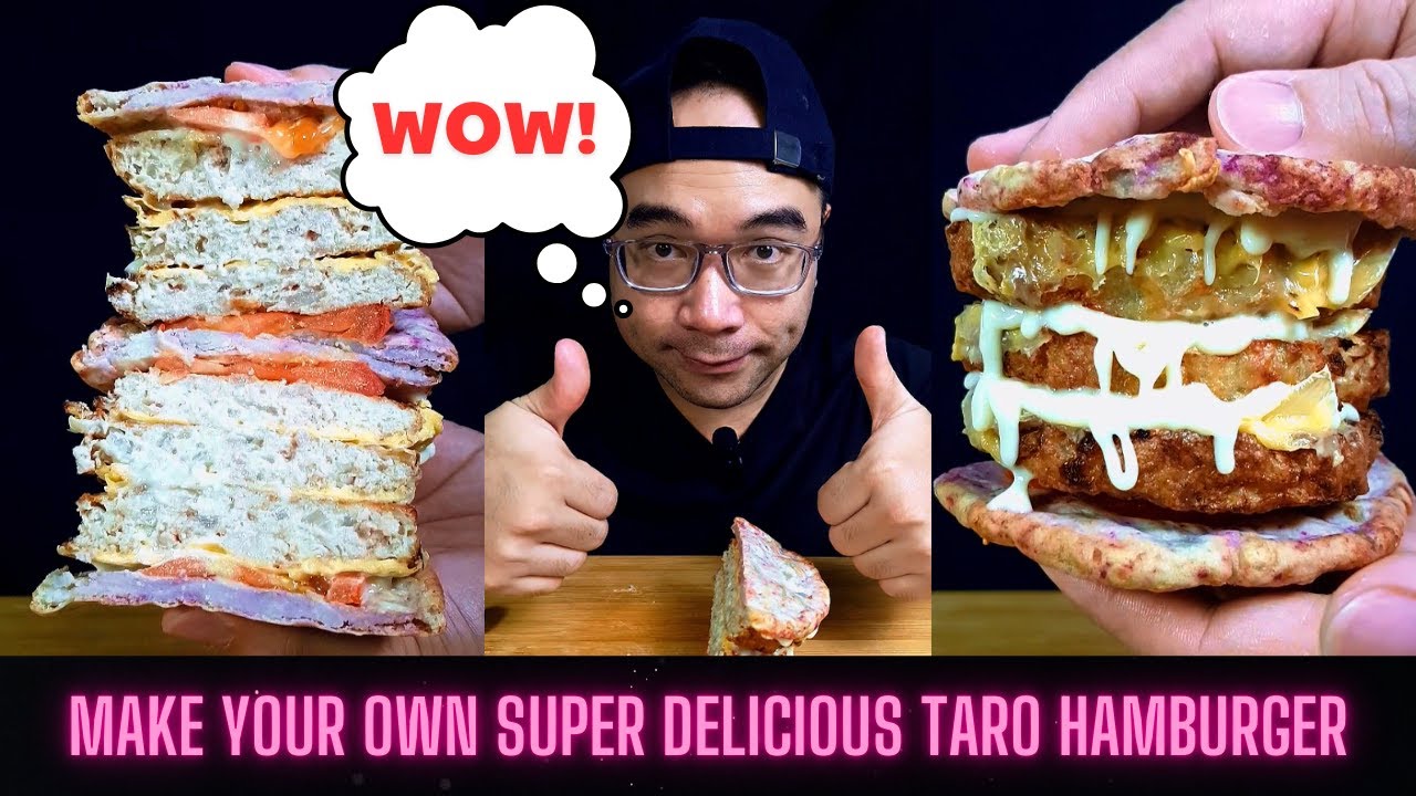 How to Make Unique and Super Delicious Taro Hamburger at Home - YouTube