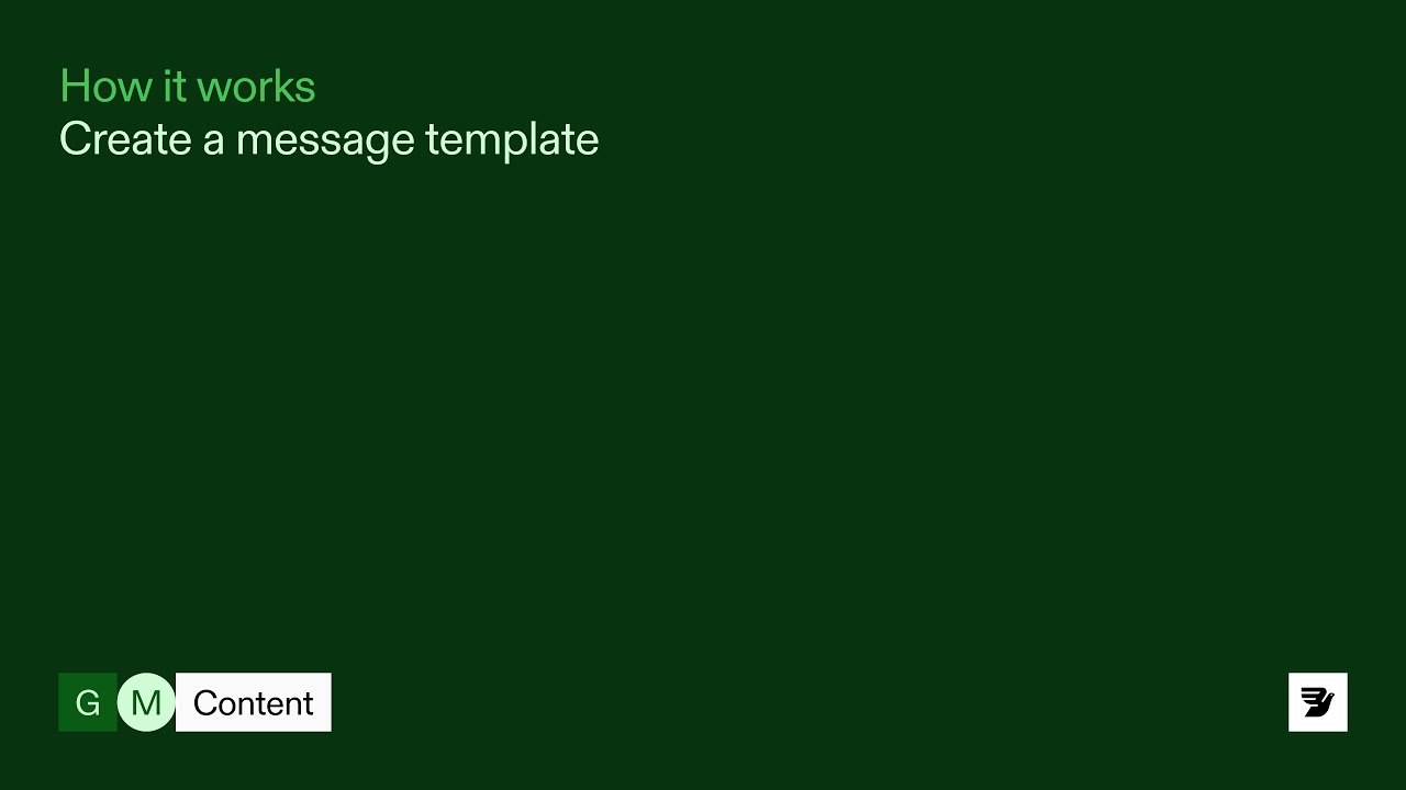 How to create message templates - YouTube