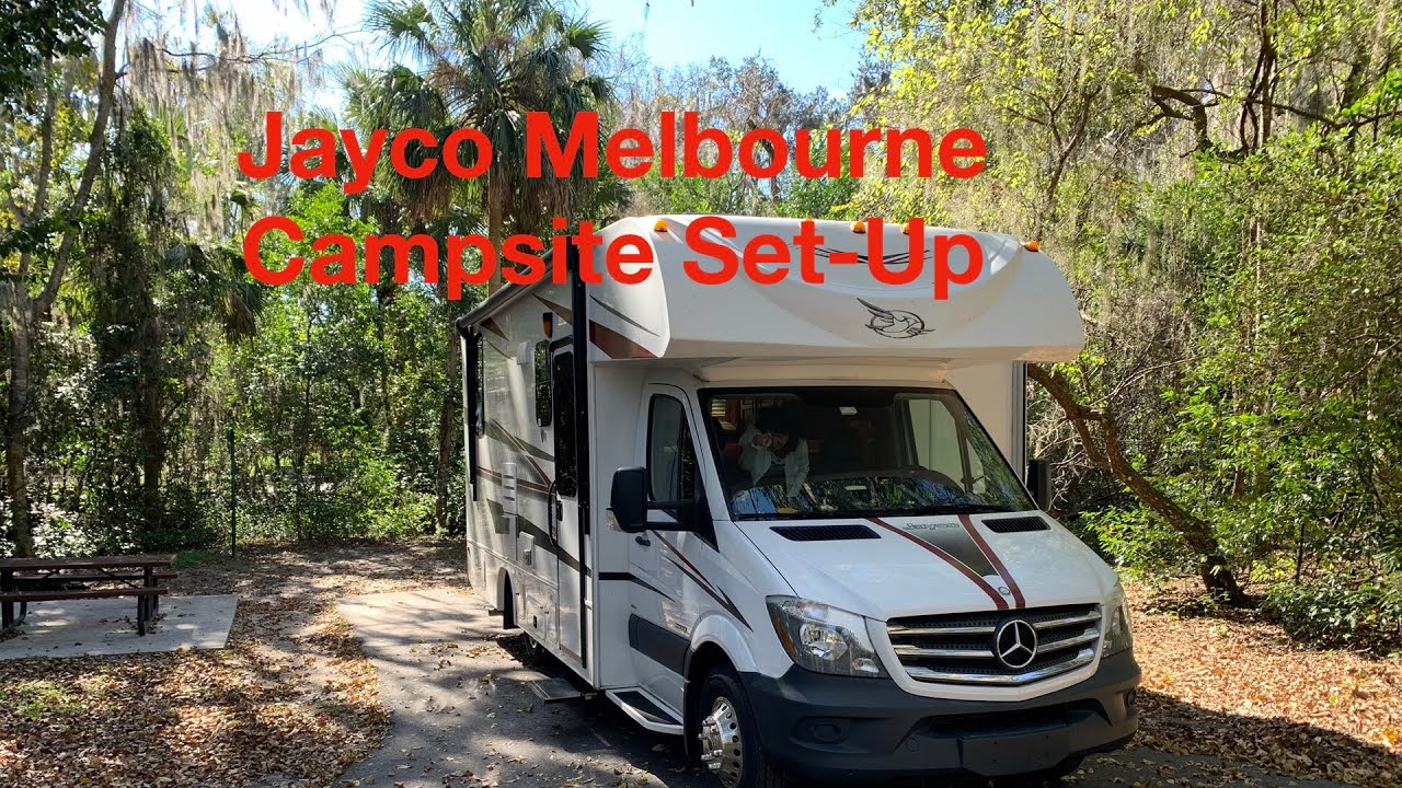 Jayco Melbourne RV Basic Campsite Set-up - YouTube
