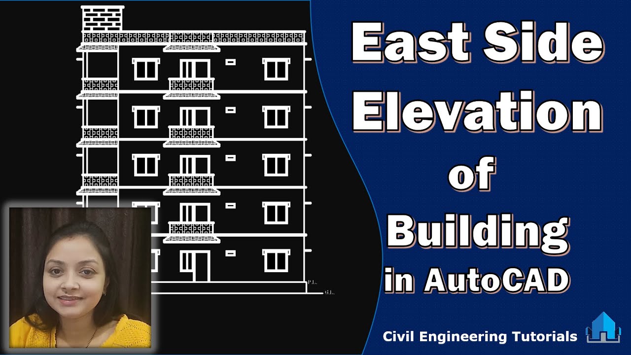 How to draw East Side Elevation of a Multi Storey-Building in AutoCAD ...