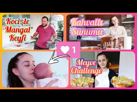MEYVE SOYMA CHALLENGE 🏆 KOCİŞ GELDİ 🥰 BEBEKLİ GÜNLÜK VLOG 💩 KAHVALTI SUNUMU 💯 MANGAL KEYFİ YAPTIK🍗