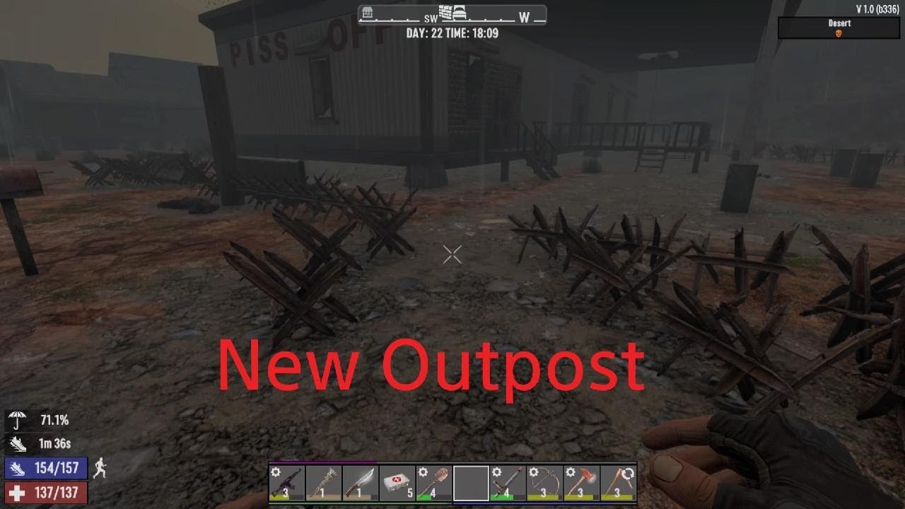 7 Days To Die - Console Edition, setting up desert outpost - YouTube