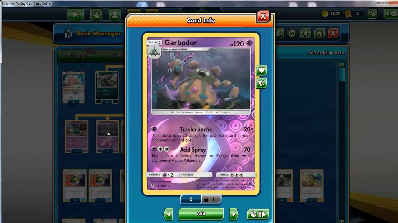 Pokemon TCG Online Garbodor Alolan Muk Deck!! - YouTube