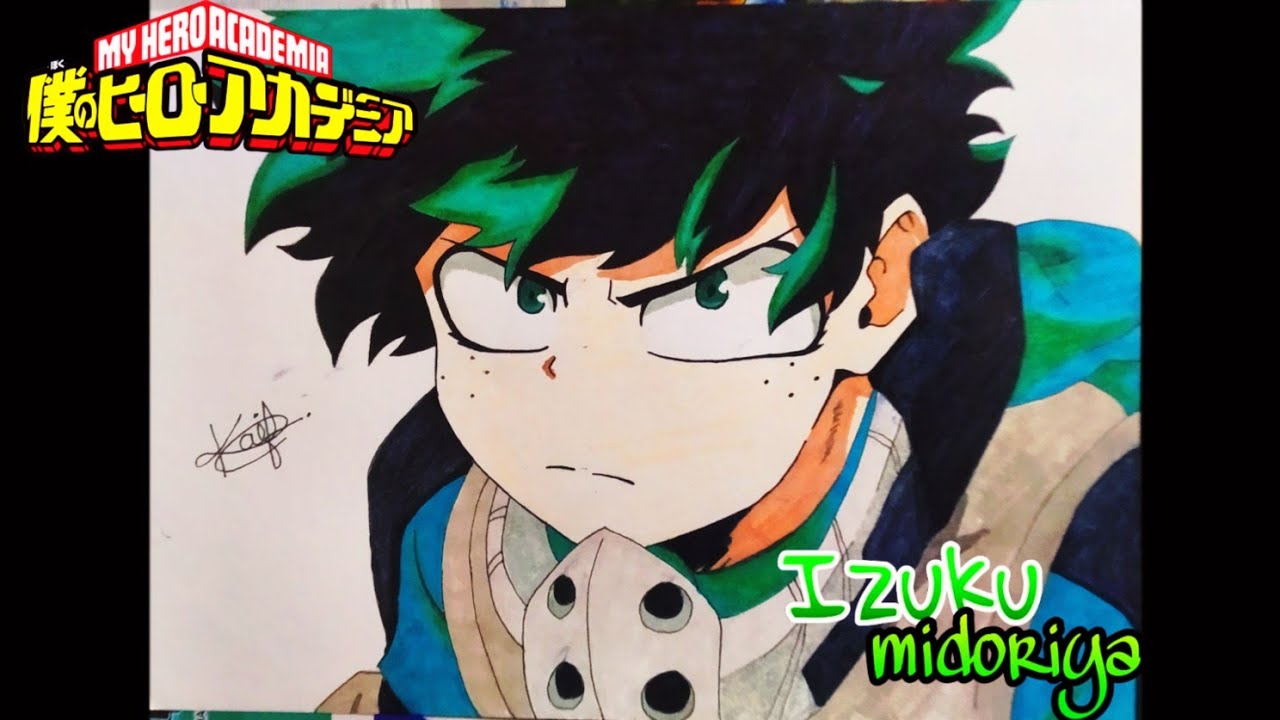 Speed drawing Midoriya/Deku with colorfrom my hero academia/boku no ...