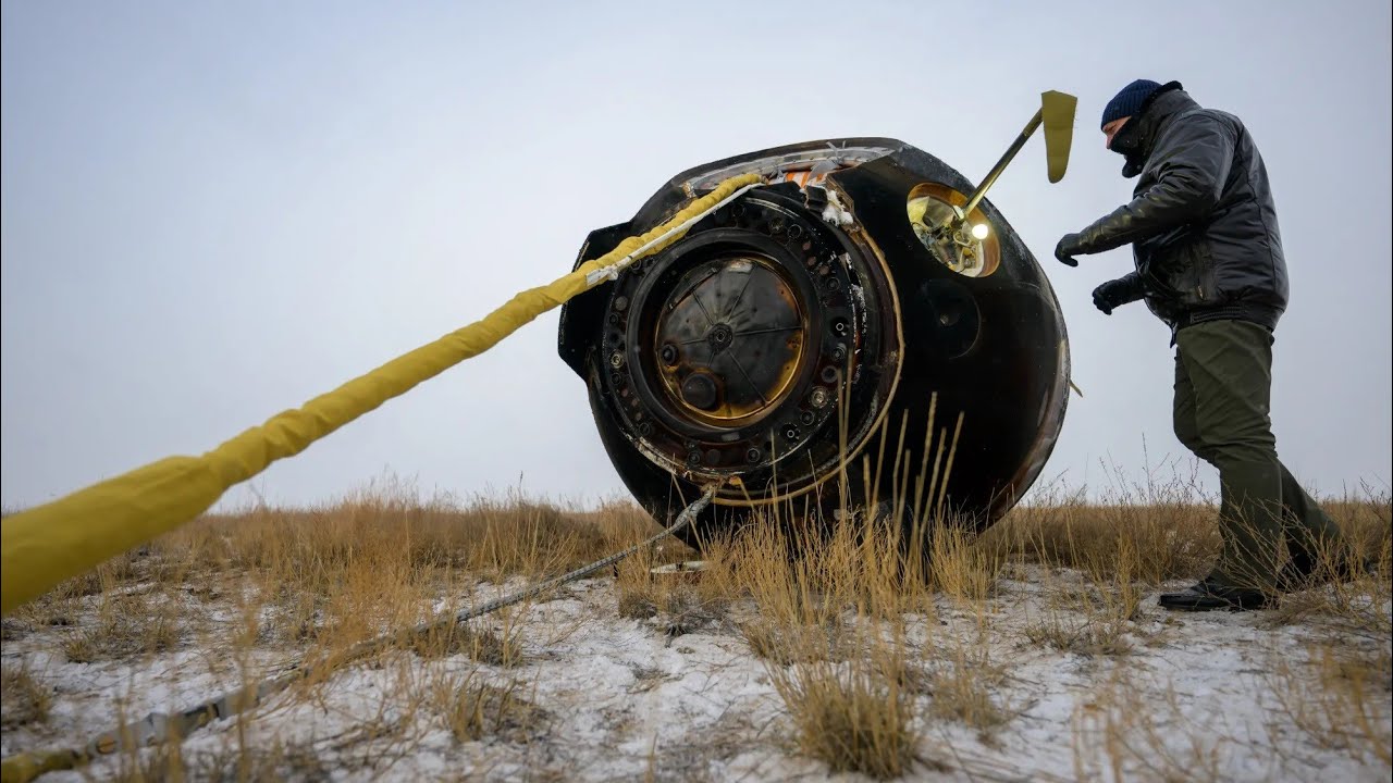 NASA Russian Soyuz MS-27 Spacecraft Astronauts Return to Earth from ...