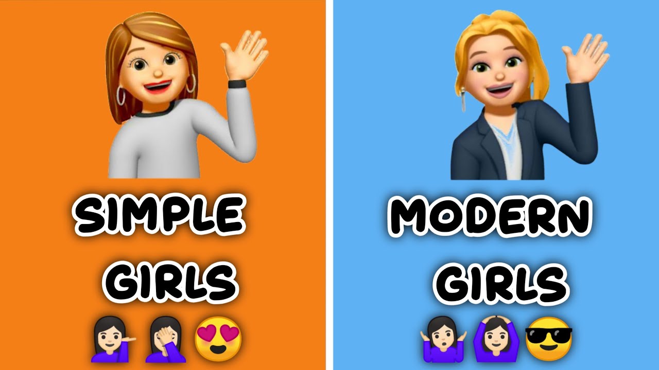 Simple vs Modern 🤩 simple girls vs modern girls👩🙈🙋 - YouTube
