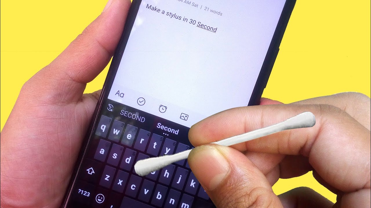 Mobile touch pen only with a cotton bar | Make stylus pen without foil ...