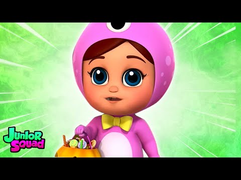 Beş Küçük Canavar Yatakta Atlama çocuklar için Tekerlemeler - Junior Squad