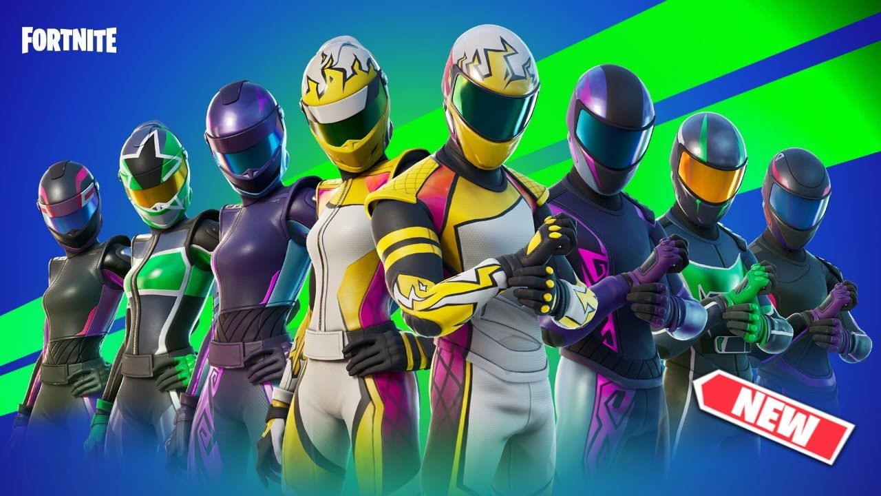 *NEW* STORM RACER & PITSTOP SKINS GAMEPLAY - FORTNITE ROAD CREW SET ...