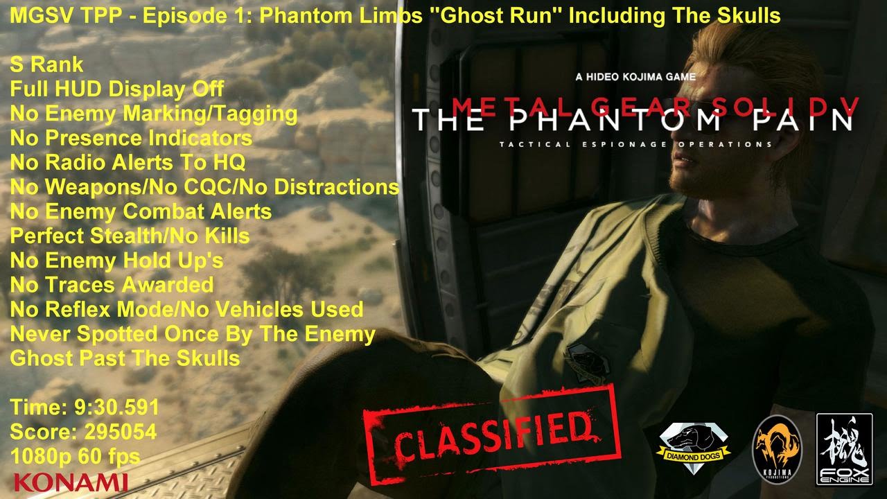 MGSV TPP - Episode 1: Phantom Limbs ''Ghost Run'' Including The Skulls ...