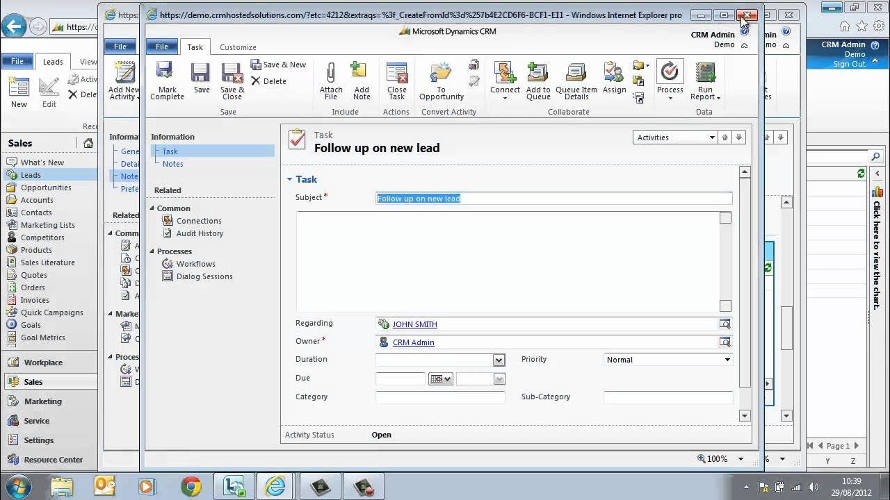 Microsoft Dynamics CRM 2011- Leads- - YouTube