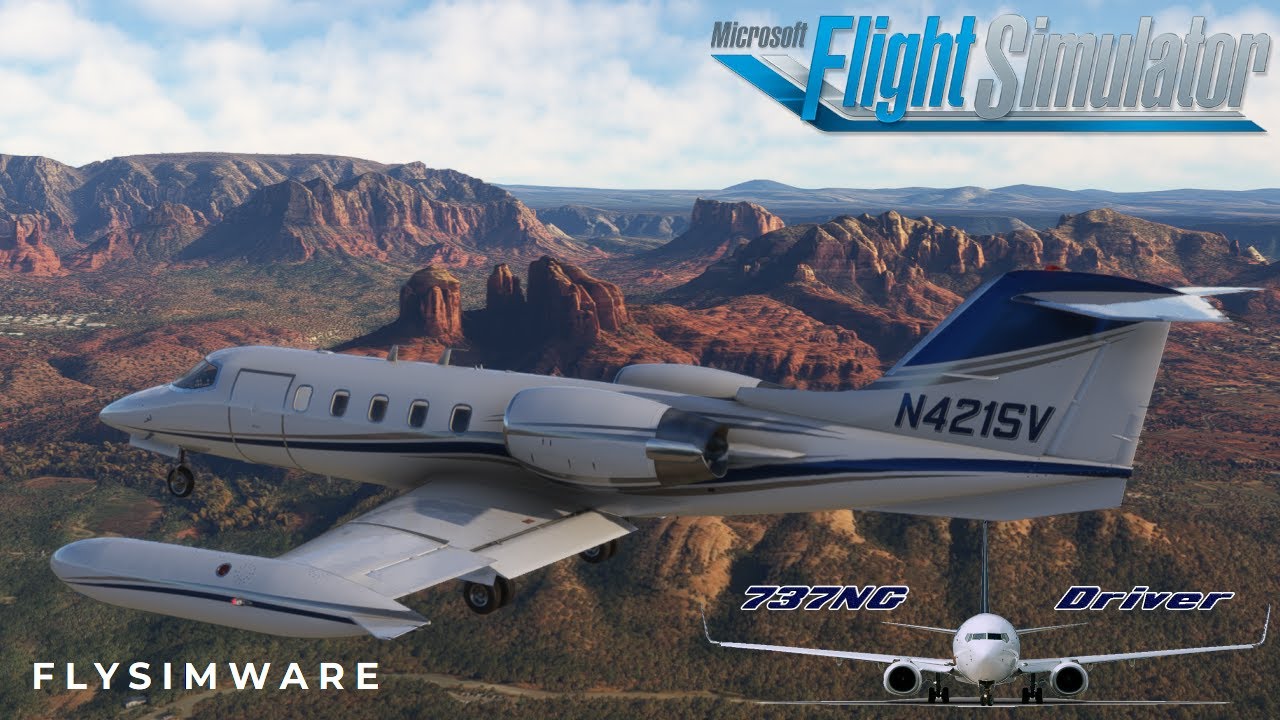 Finally a Learjet! Flysimware Learjet 35a FIRST FLIGHT - YouTube