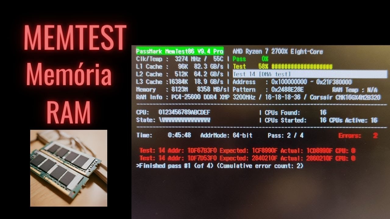 Como Testar Memória RAM (Memtest) - YouTube