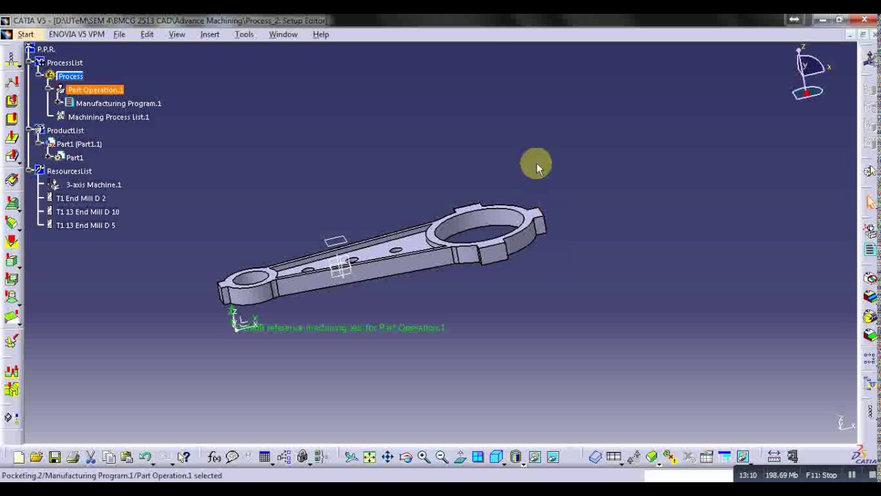 CATIA V5 Advanced Machining - Connecting Rod - YouTube