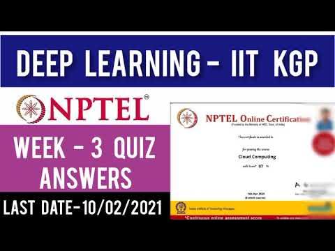NPTEL 2021: Deep Learning Week 3 Quiz Answers |Nptel Deep learning ...