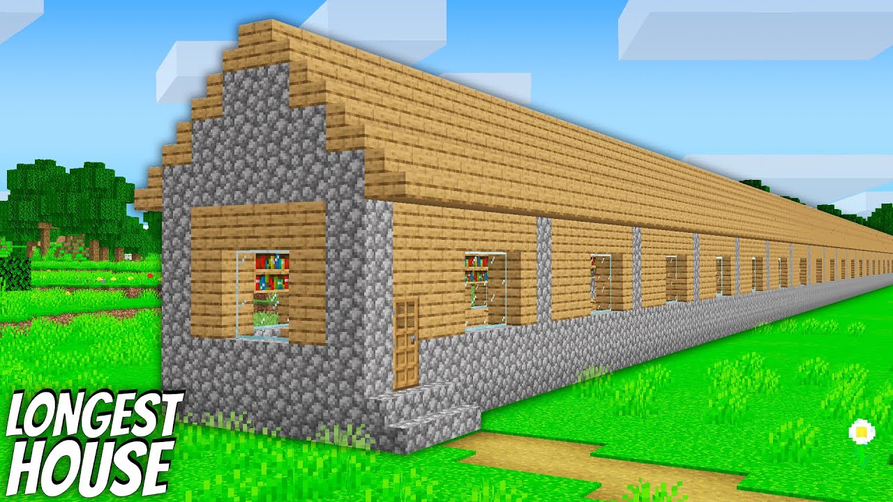 What's INSIDE the LONGEST HOUSE in Minecraft ! I found the SECRET HOUSE ...