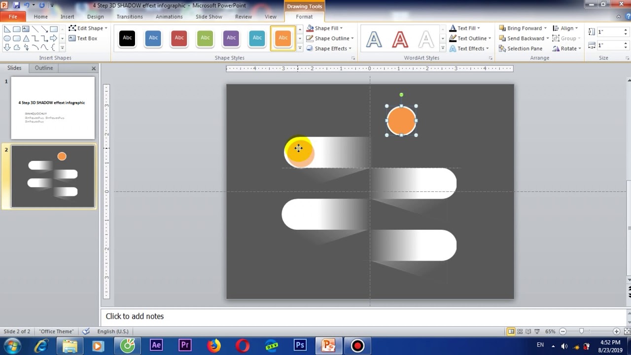 How to create 4-step 3D vignette effect 3D Infographic, Powerpoint ...