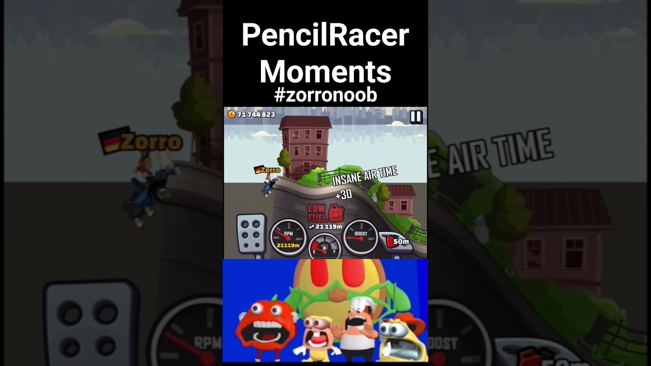 annoying images pizza tower scream meme in Hill Climb Racing 2 #shorts ...
