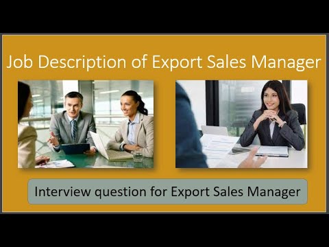 Interview Question for job Export sales manager | job profile Export ...