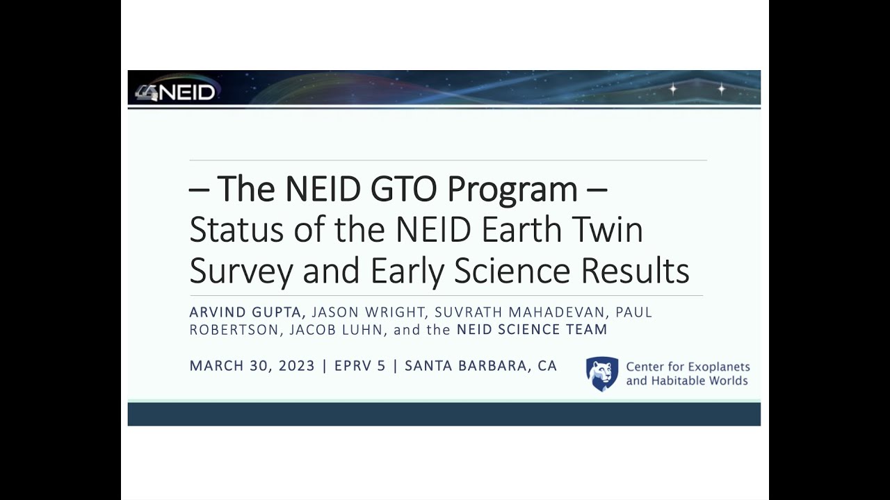 The NEID GTO Program: NEID Earth Twin Survey Status & Early Science ...